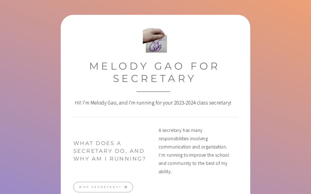 Melody for Secretary (pls vote)